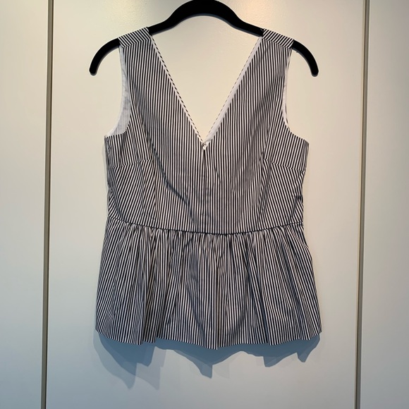 J. Crew | Tops | J Crew Stripes Stretch Poplin Top Size | Poshmark